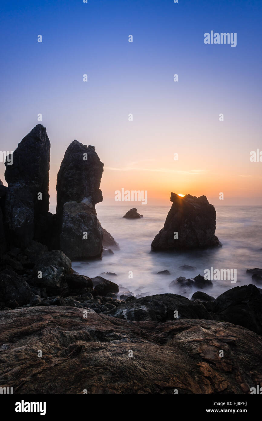 Sea stacks at Wedding Rock, California, United States Stock Photo - Alamy