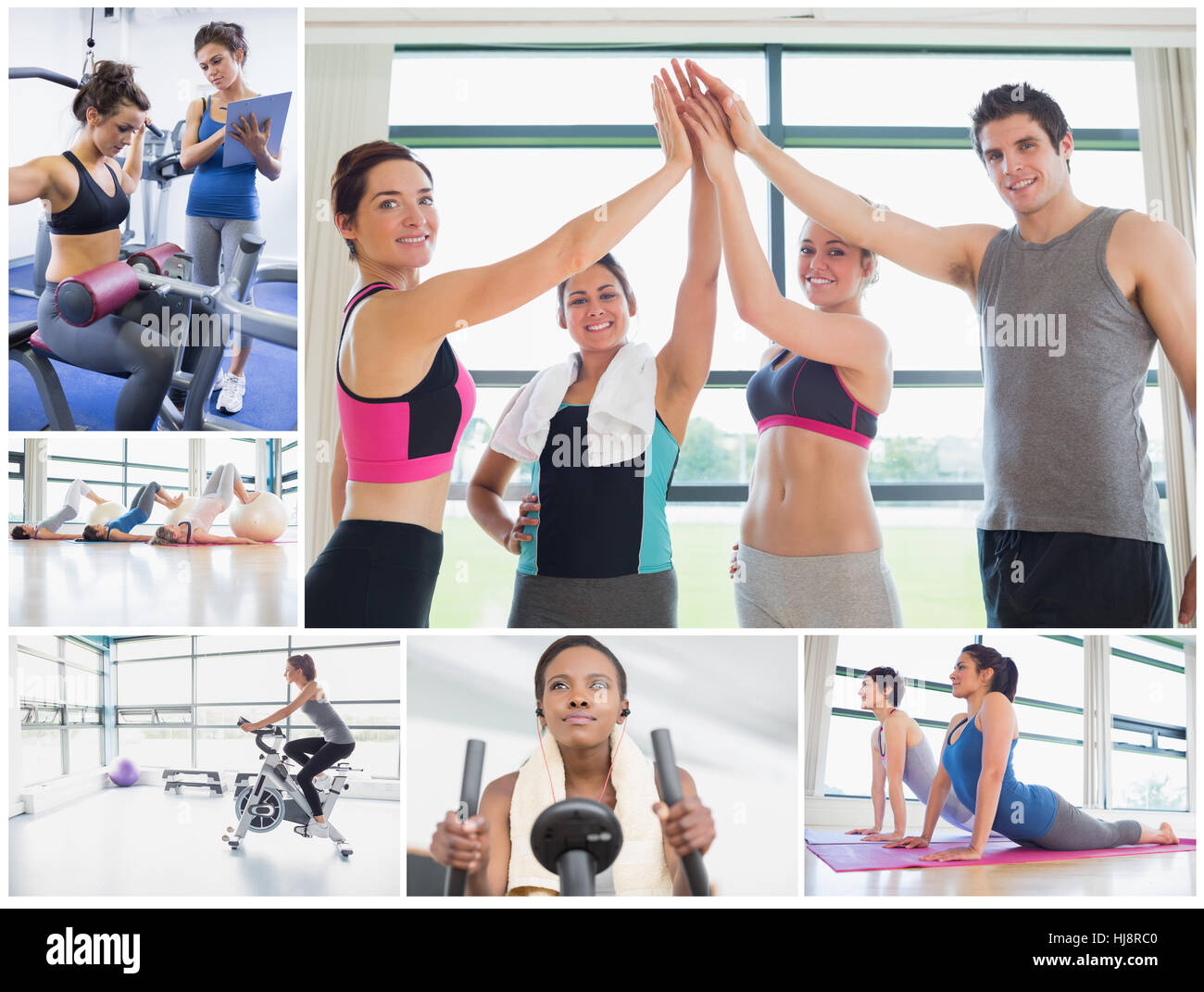 Yoga activity collage woman hi-res stock photography and images - Alamy