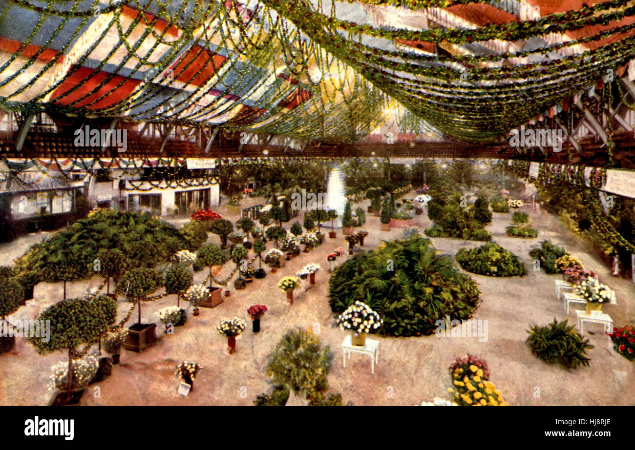 Interior of Coliseum during Flower Show, Chicago, 1908 Stock Photo - Alamy