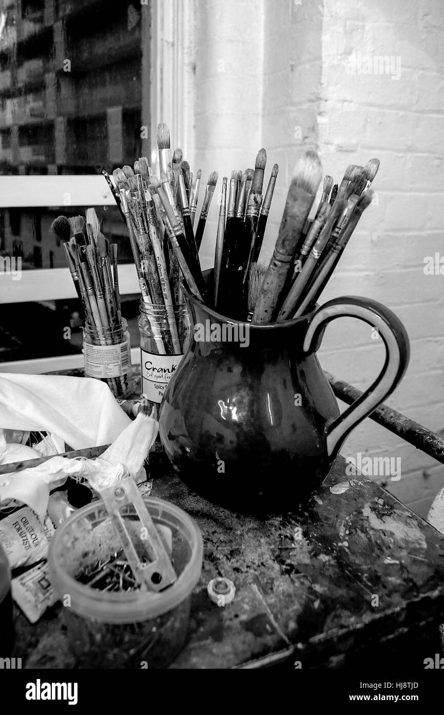 Wooden window in blue Black and White Stock Photos & Images - Alamy