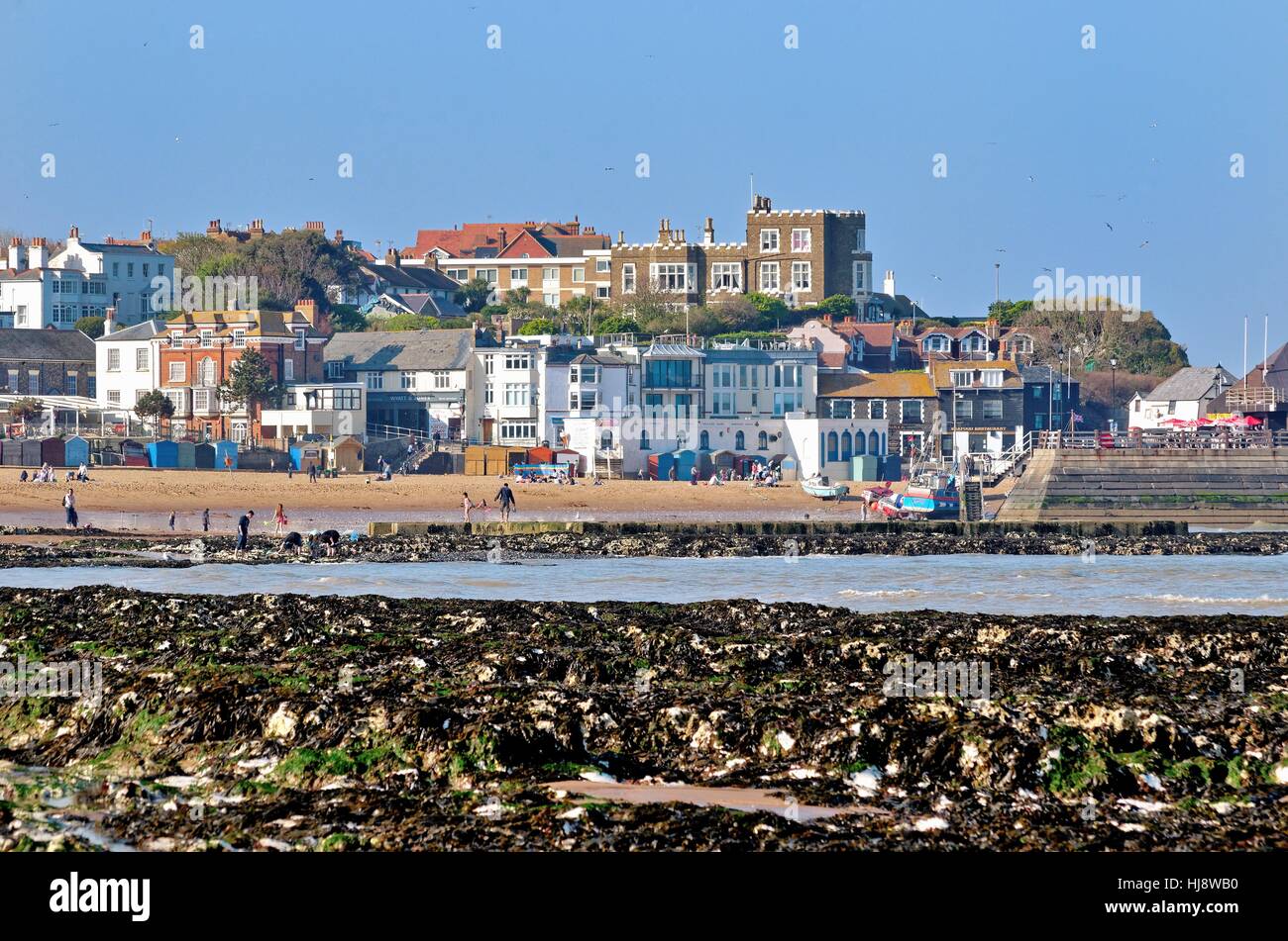 Beach and seafront at Broadstairs Kent UK Stock Photo - Alamy