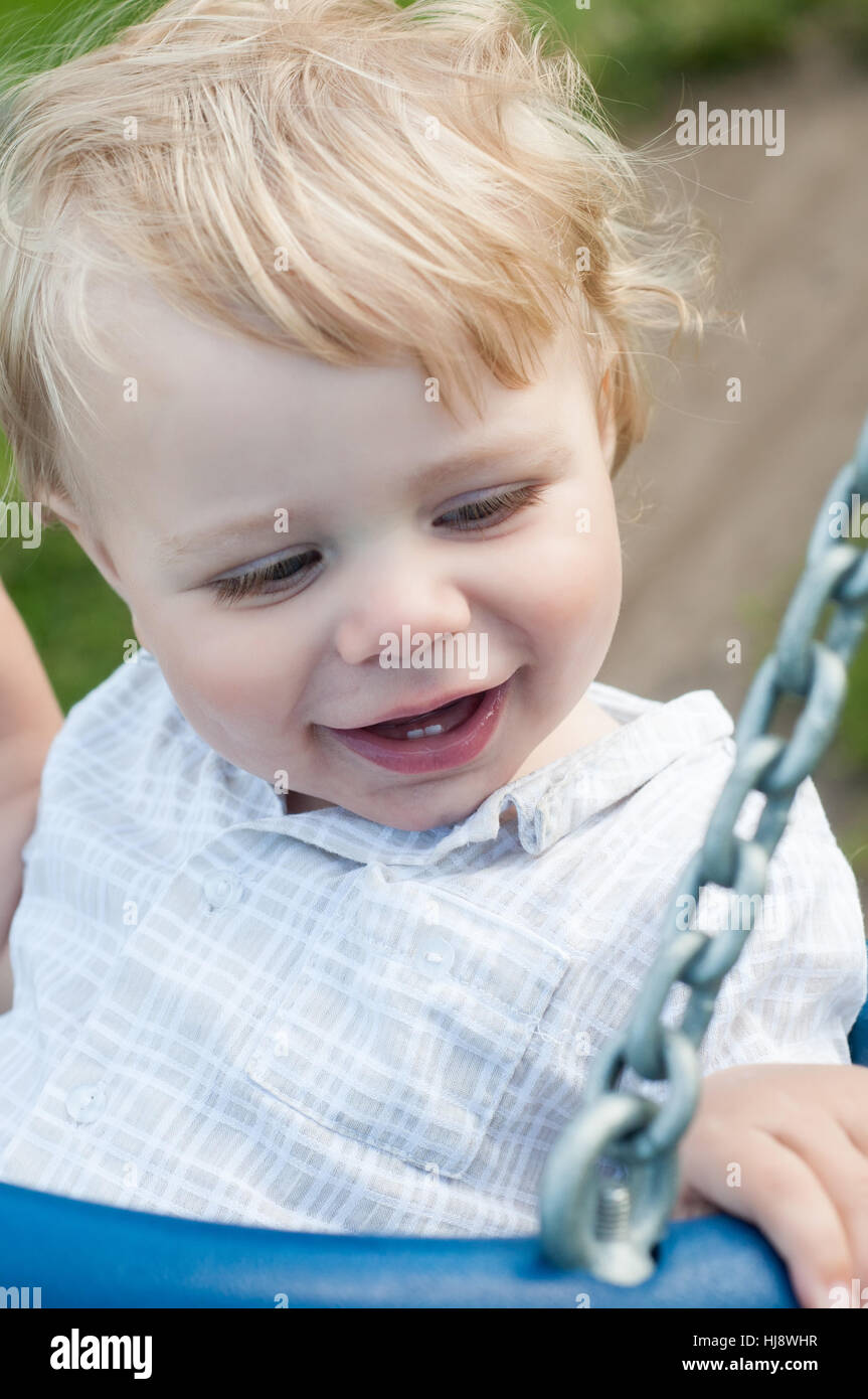 baby, swinging, swing, kid, childhood, delighted, unambitious ...