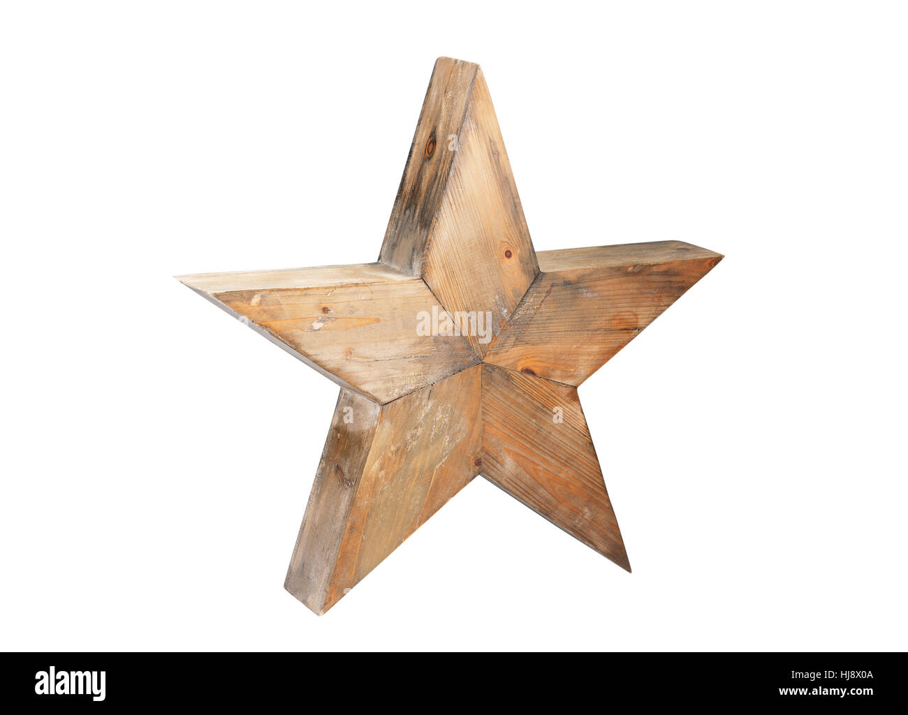 Wooden star isolated on white background with clipping path Stock Photo ...