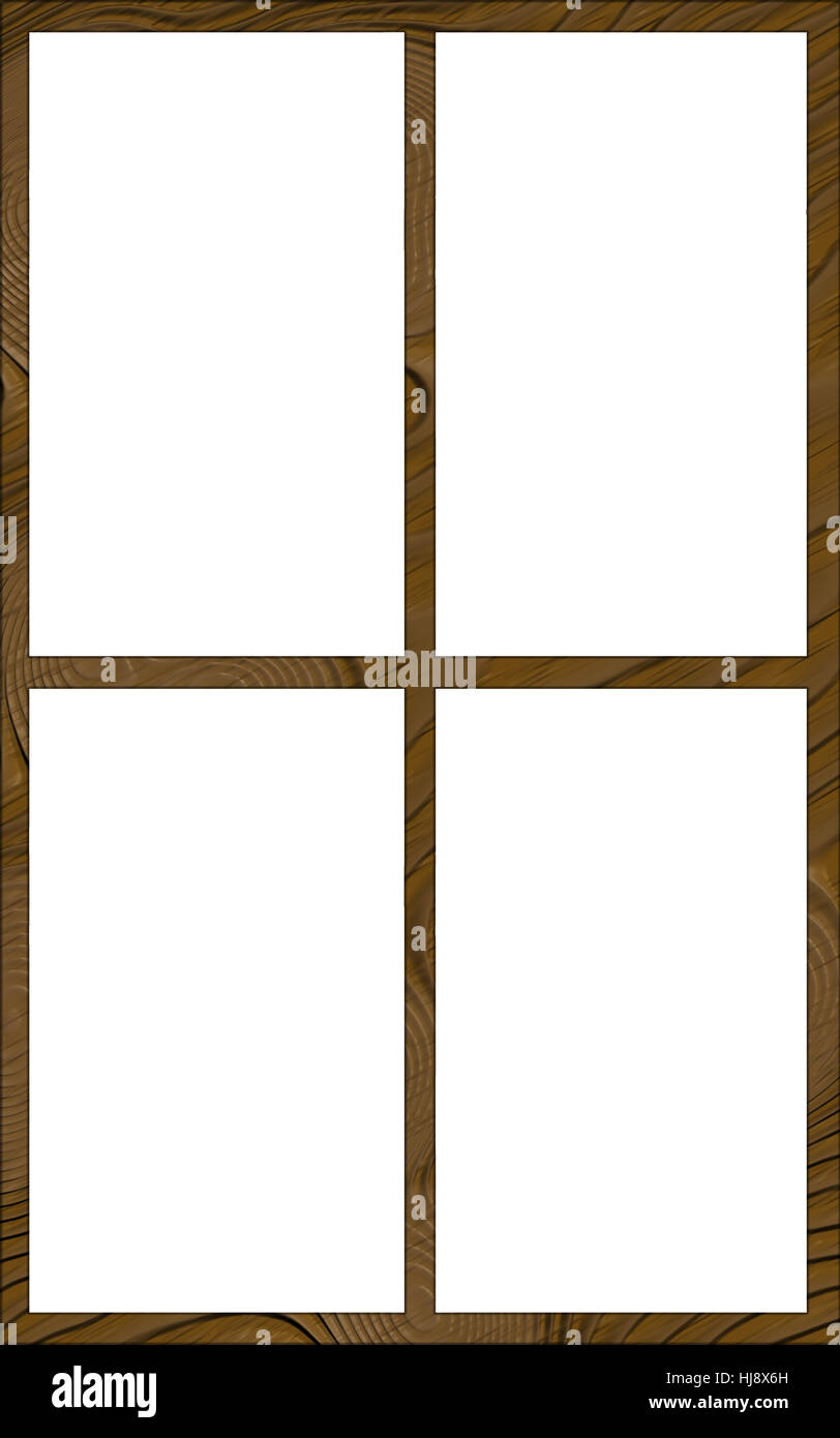 Four pane window wood frame hi-res stock photography and images - Alamy
