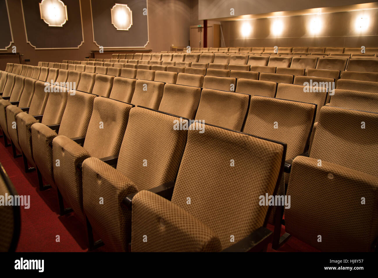 seats in an empty theater or cinema Stock Photo - Alamy