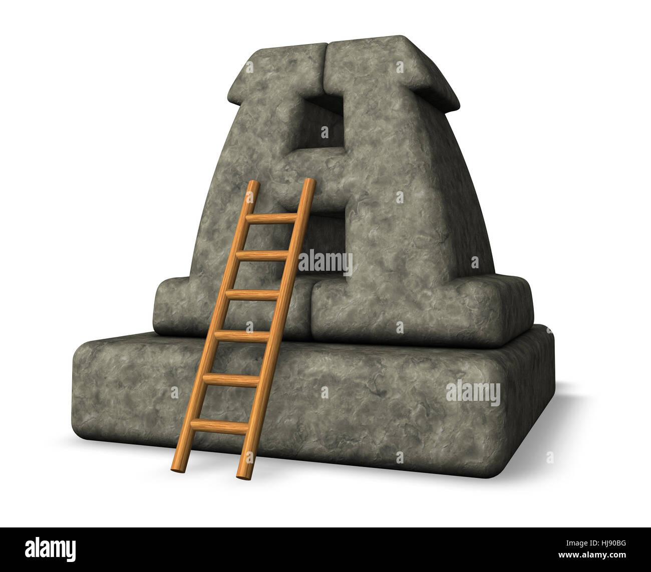 stone letter and ladder Stock Photo - Alamy