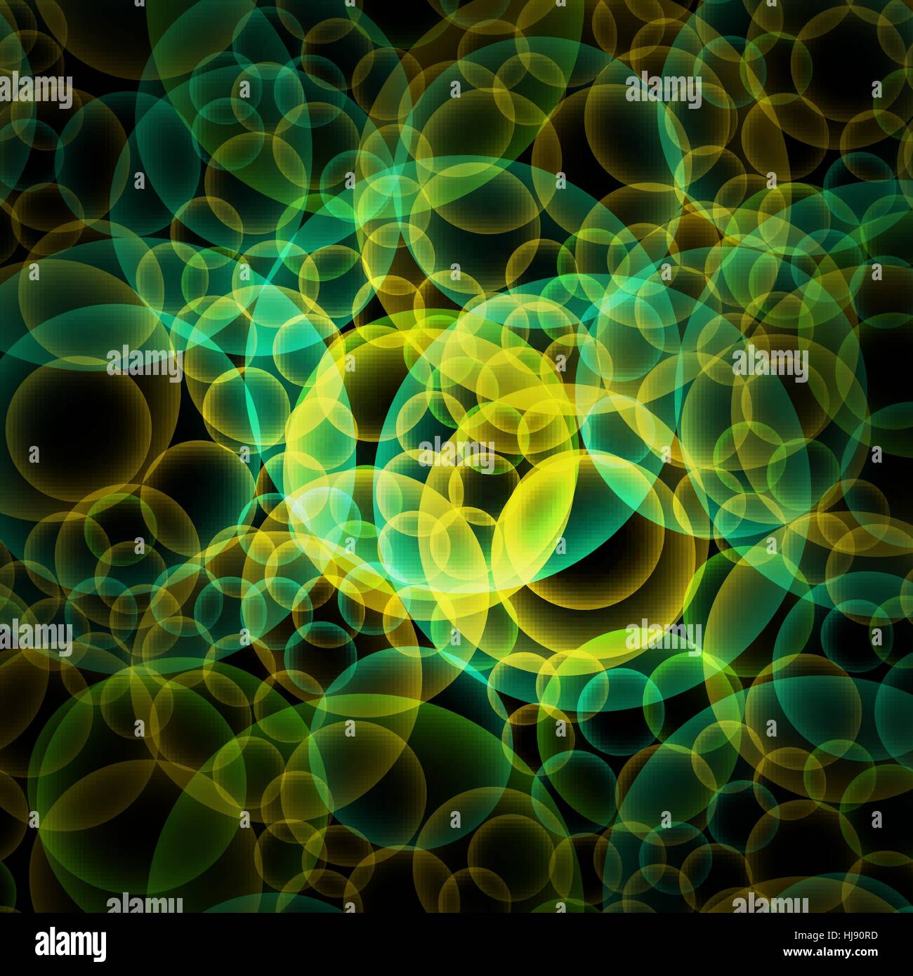 abstract vector glowing background with bright circles - yellow and ...