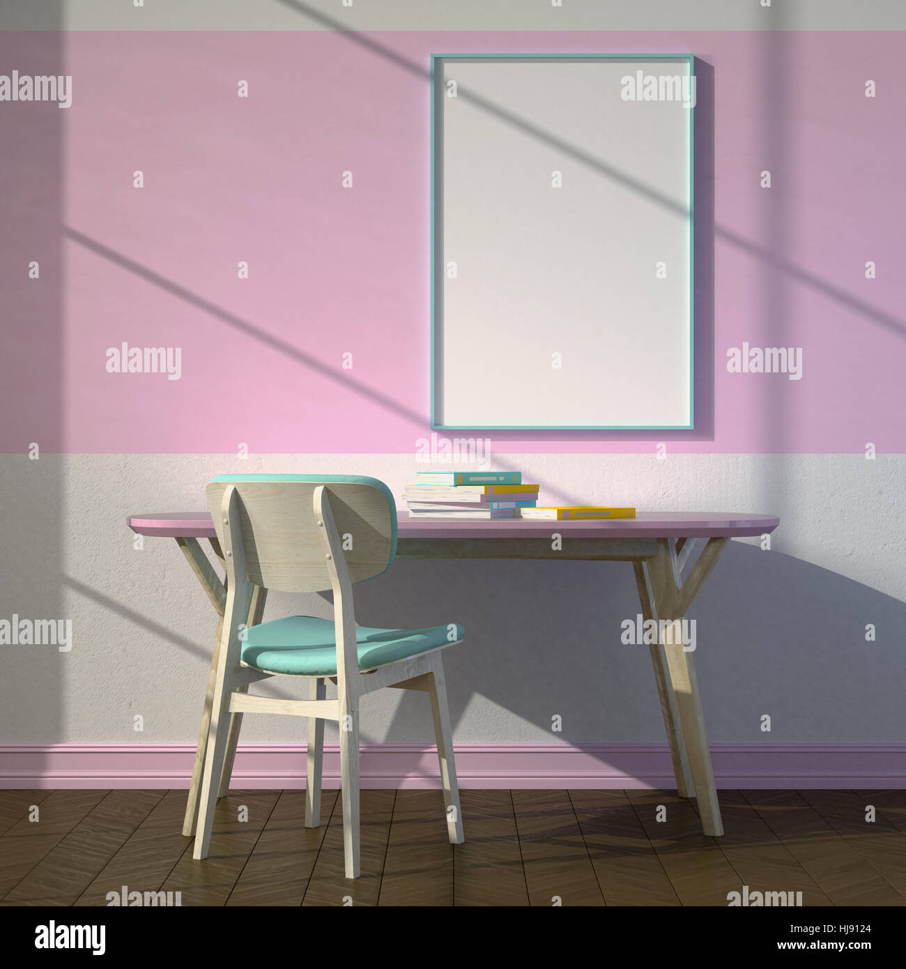 Workspace mockup. Light through the window Stock Photo - Alamy