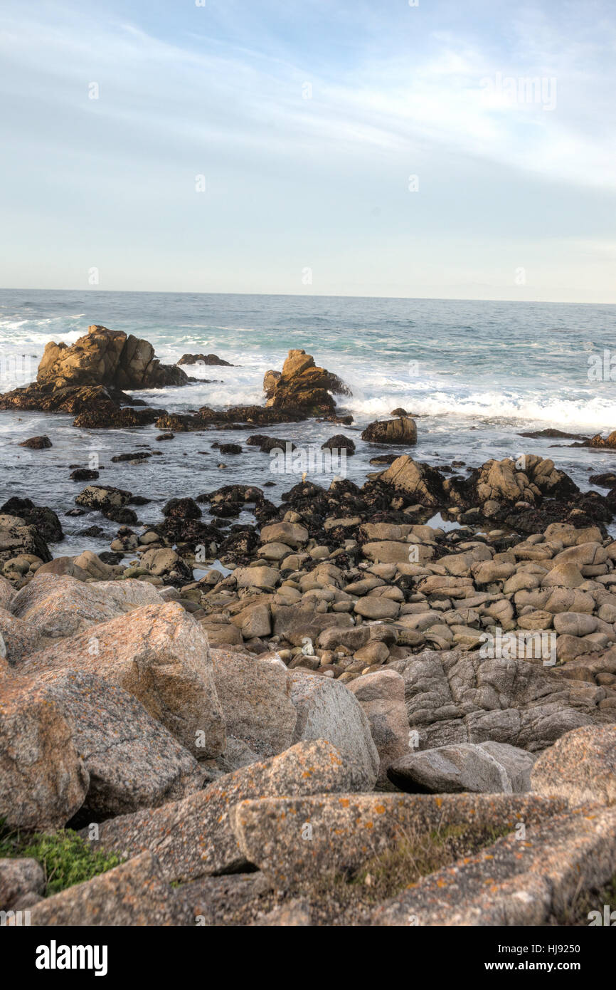 beach, seaside, the beach, seashore, waves, california, rocky, rocks ...