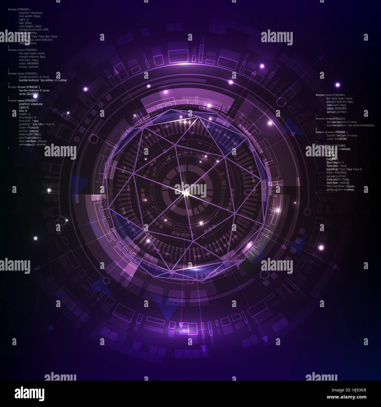 Technology digital background, purple Sci fi Stock Vector Image & Art ...