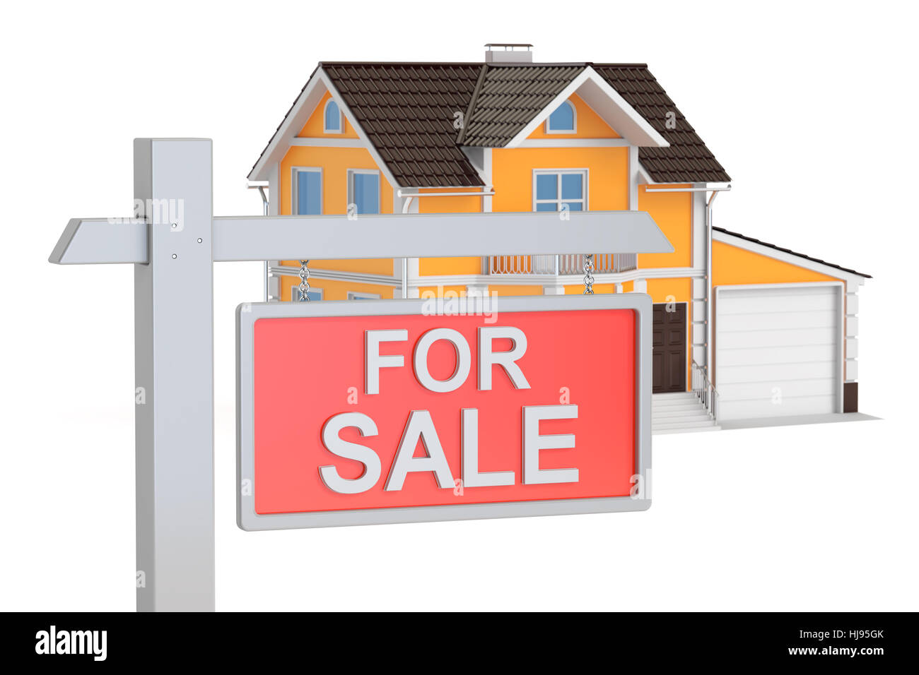 For sale concept, 3D rendering isolated on white background Stock Photo ...