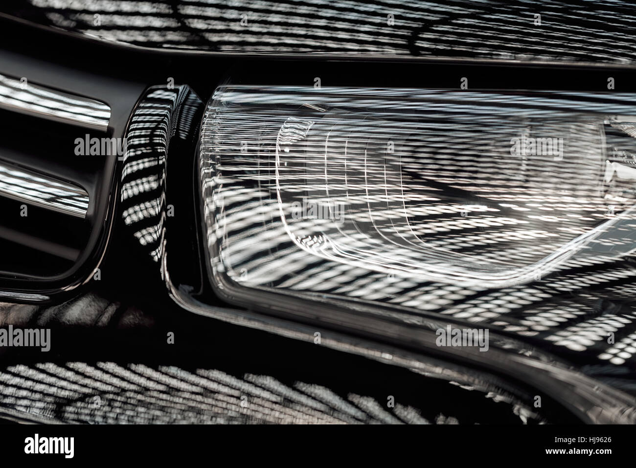 abstract type headlights of the vehicle, note shallow depth of field ...