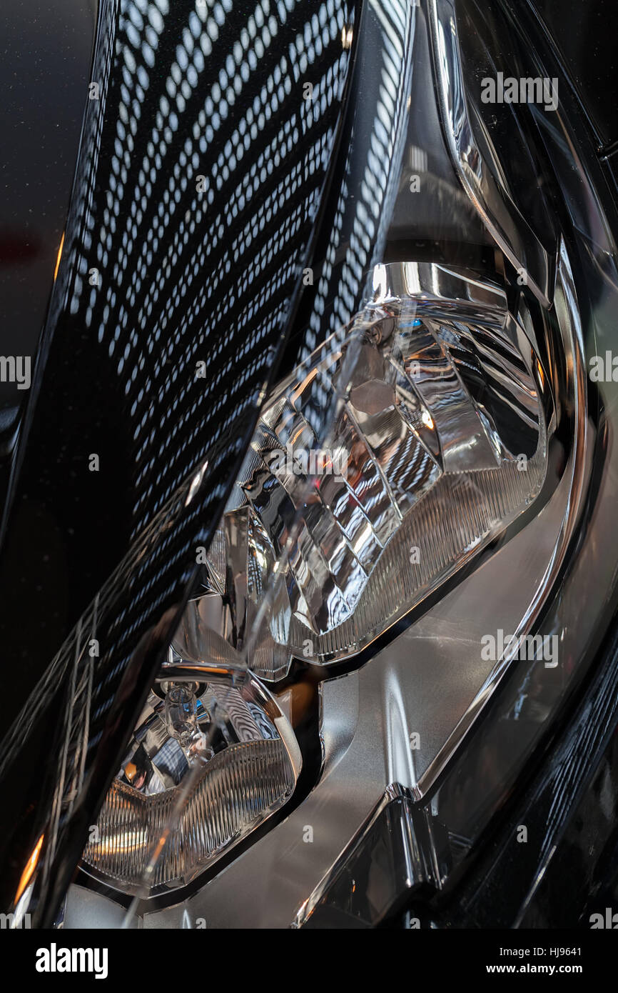 abstract type headlights of the vehicle, note shallow depth of field ...