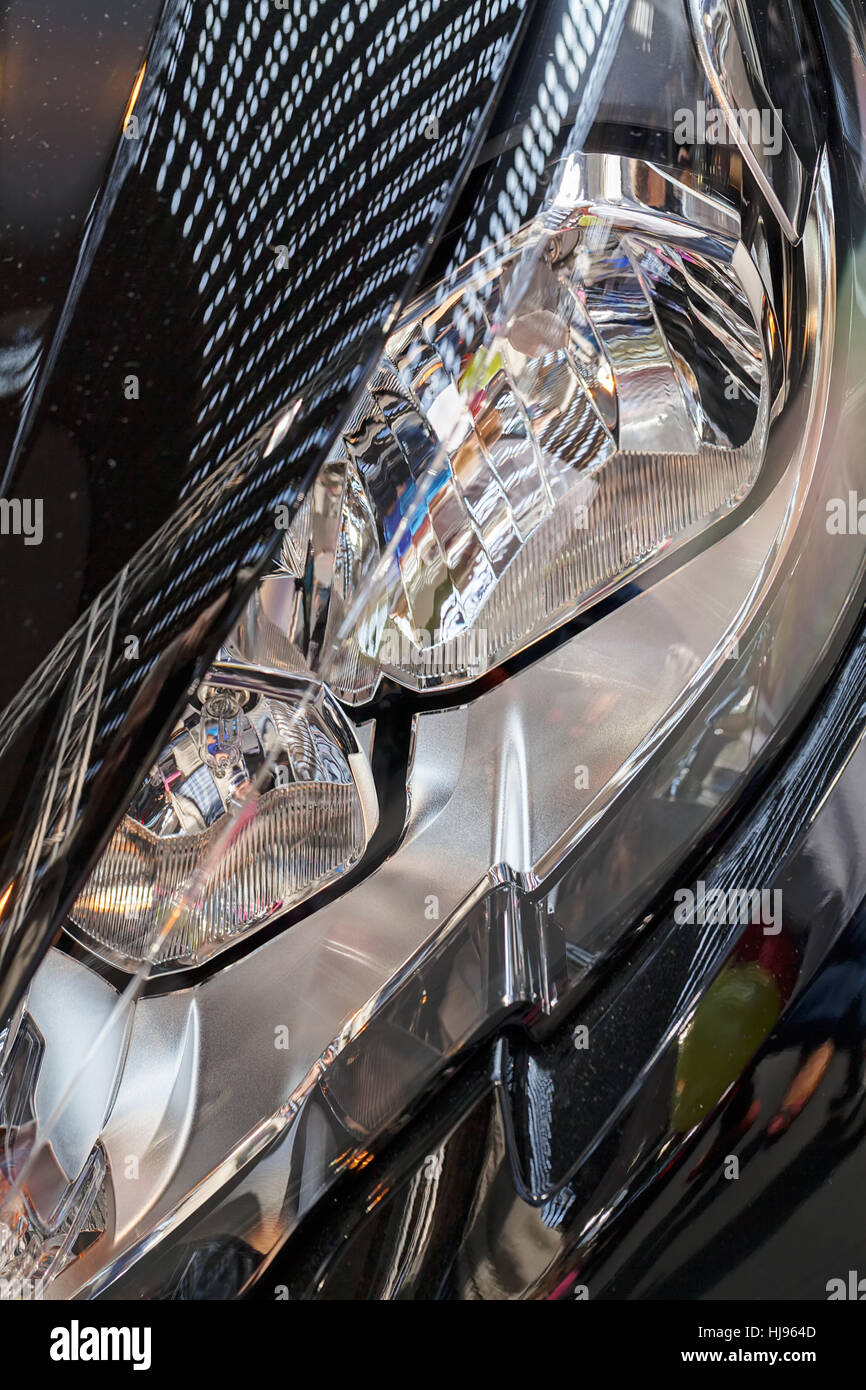 abstract type headlights of the vehicle, note shallow depth of field ...