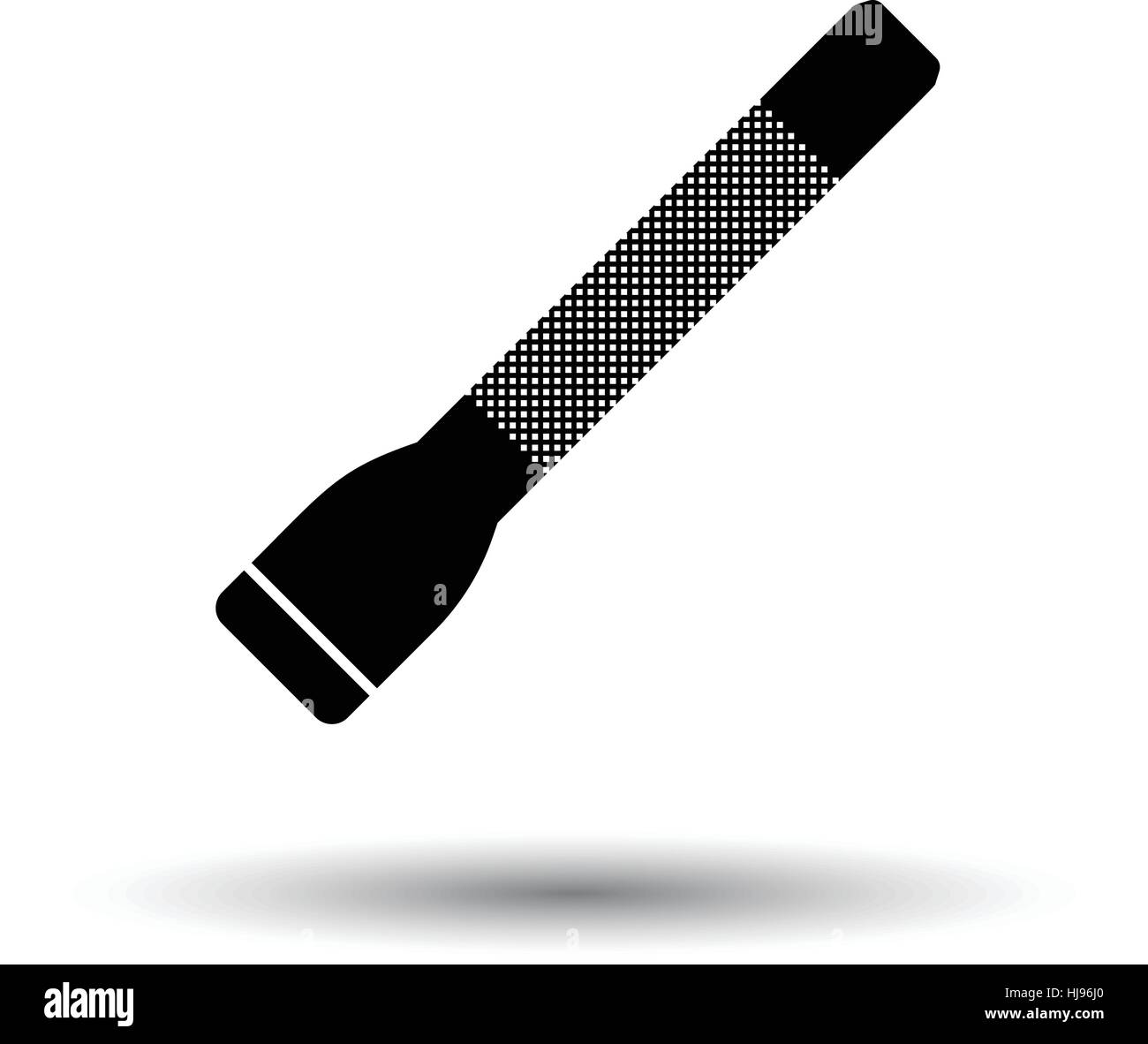 Police flashlight icon. White background with shadow design. Vector ...