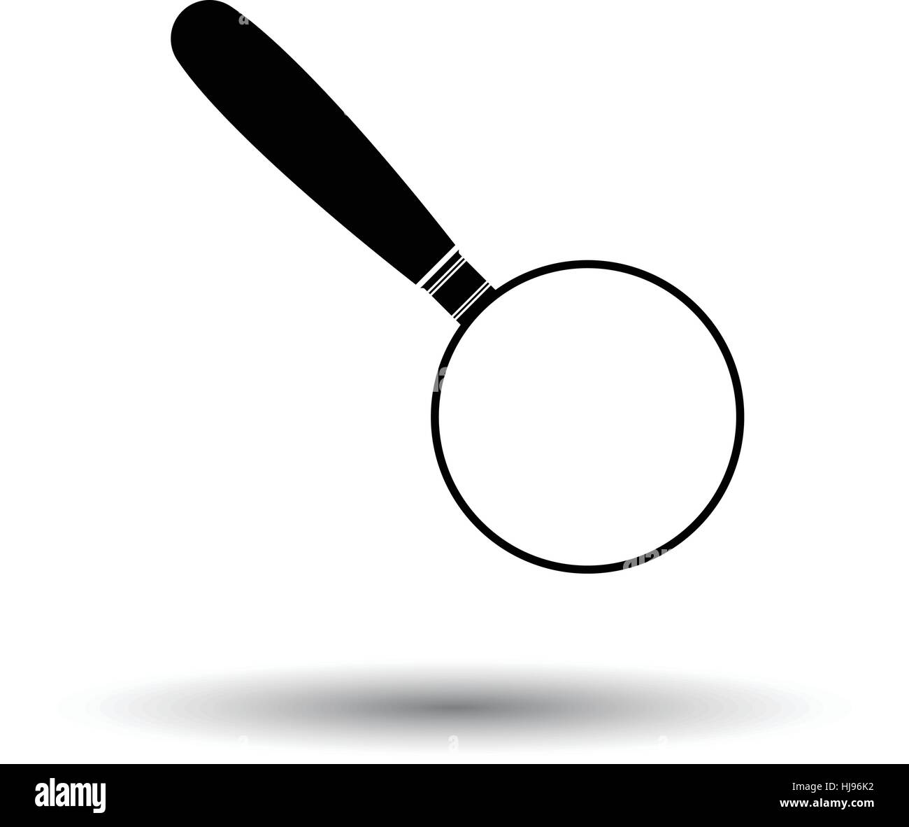 Magnifying glass icon. White background with shadow design. Vector ...