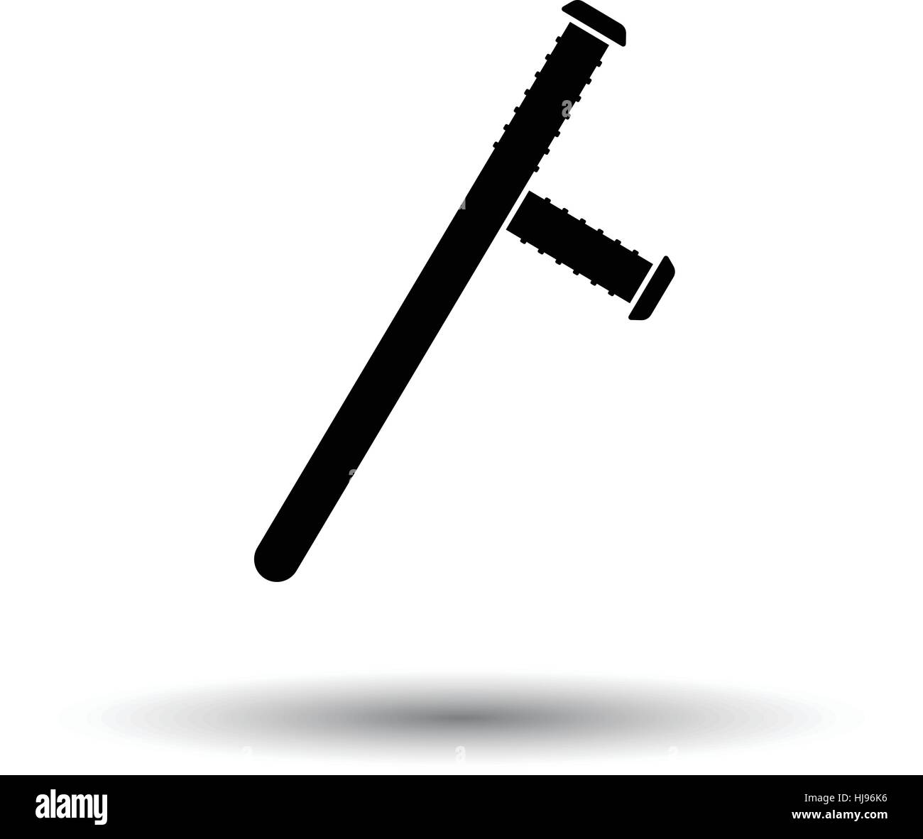 Police baton icon. White background with shadow design. Vector ...