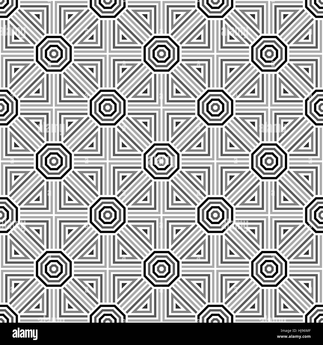 Seamless octagon pattern Black and White Stock Photos & Images - Alamy