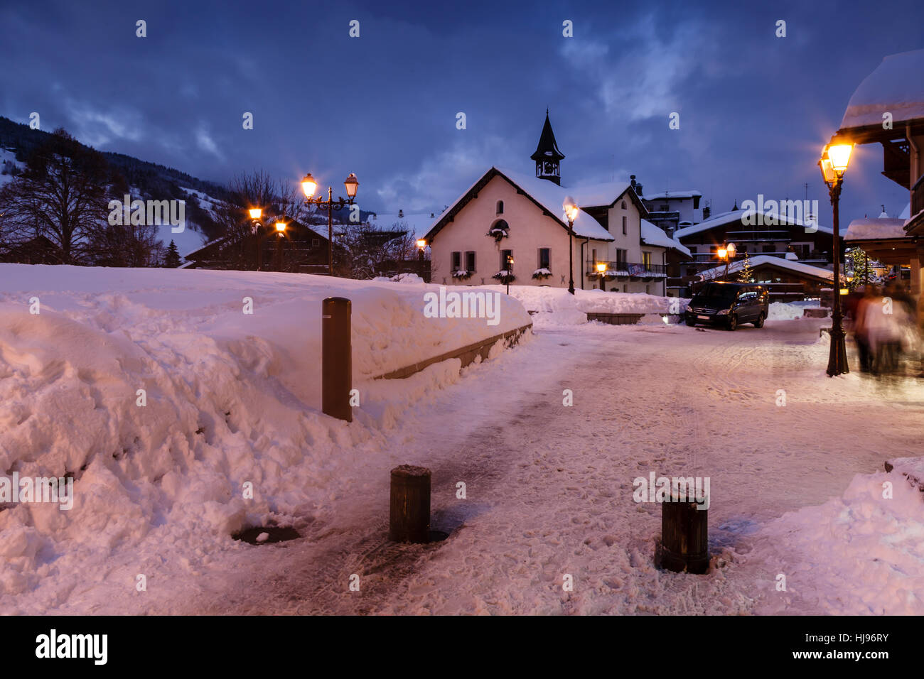 blue, house, building, historical, city, town, culture, winter, night ...