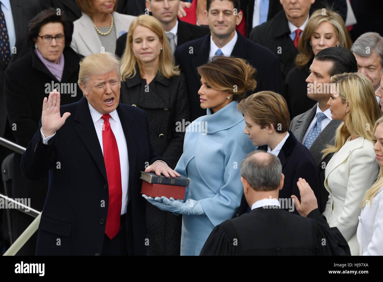President Donald Trump takes the oath of office from Chief Justice John ... President Donald Trump takes the oath of office from Chief Justice John ...