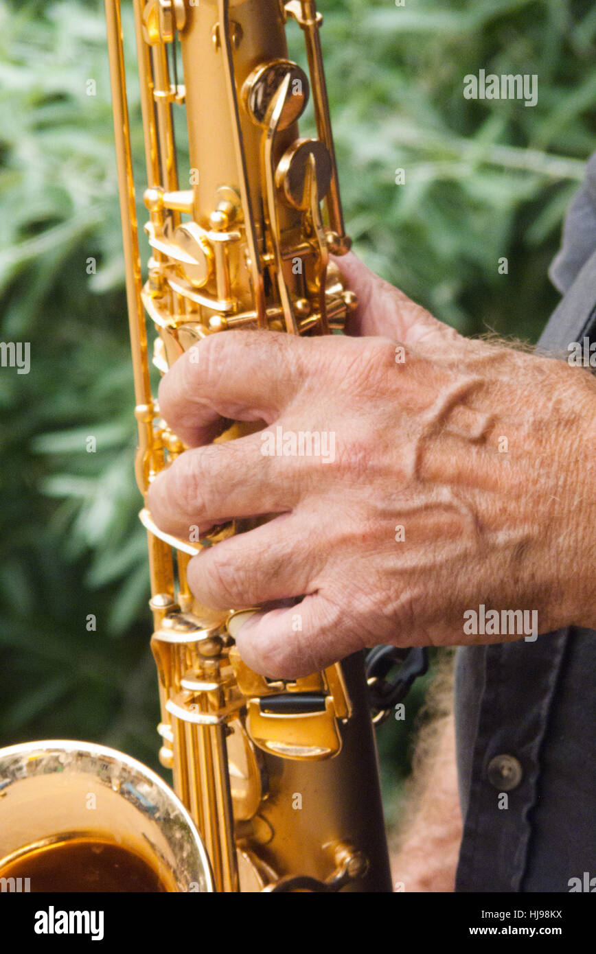 hand, hands, finger, music, brilliance, brass, saxophone, player ...