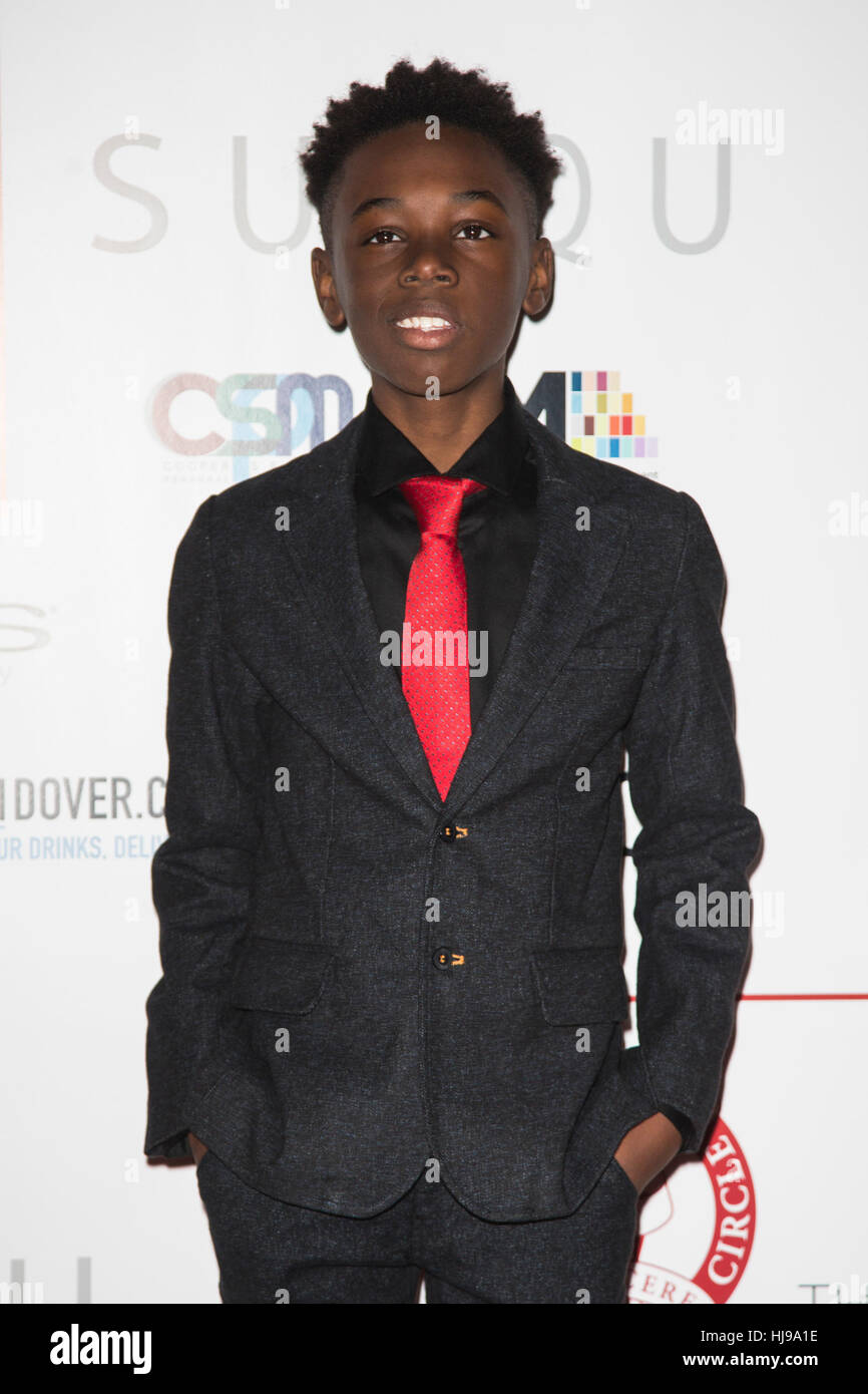 22 January 2017. London, UK. Child actor Alex Hibbert. Red Carpet ...