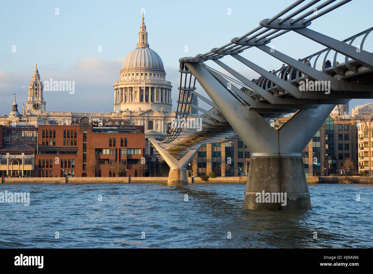 cathedral, bridge, london, landmark, shore, humans, human beings ...
