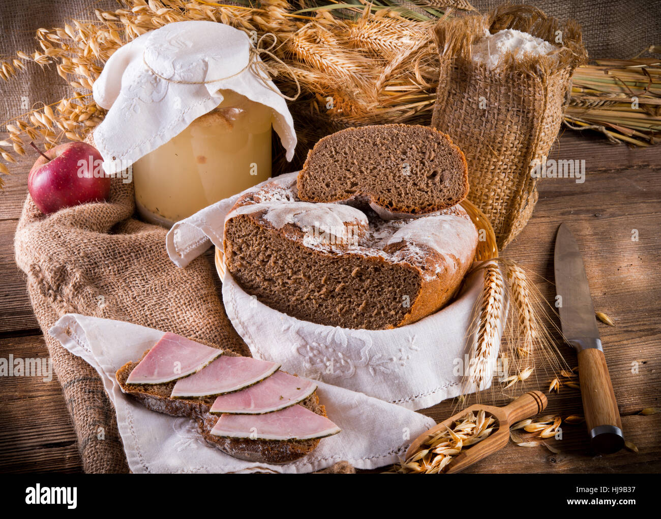 freshly baked traditional bread Stock Photo - Alamy