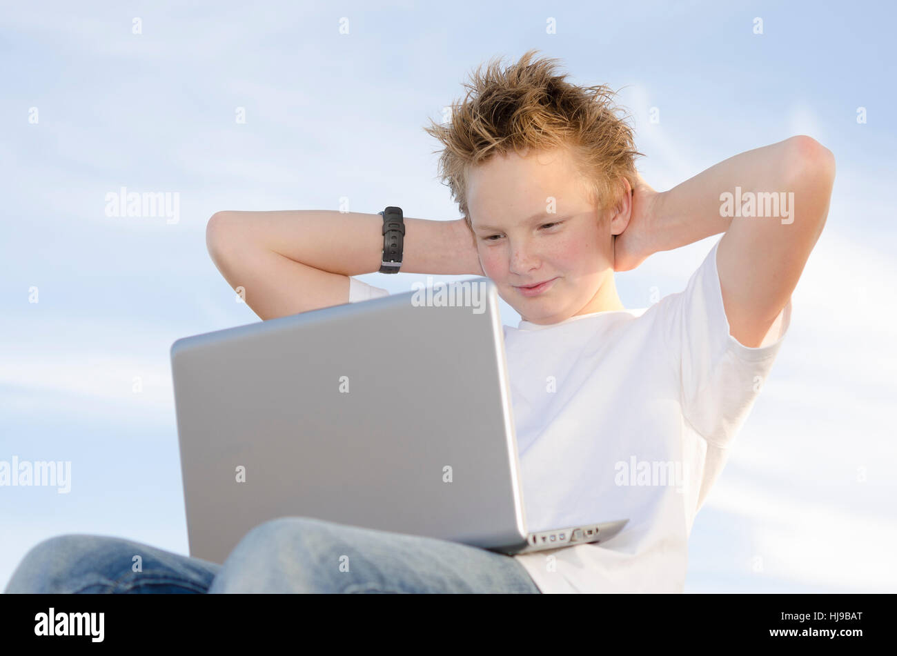 laptop, notebook, computers, computer, teen, male, masculine, teenager ...