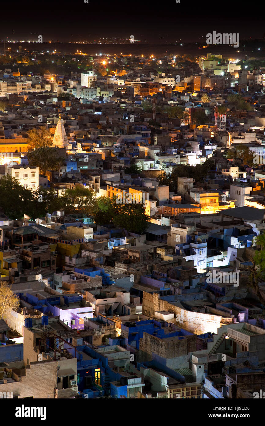 houses, city, town, night, nighttime, india, sight, view, outlook ...