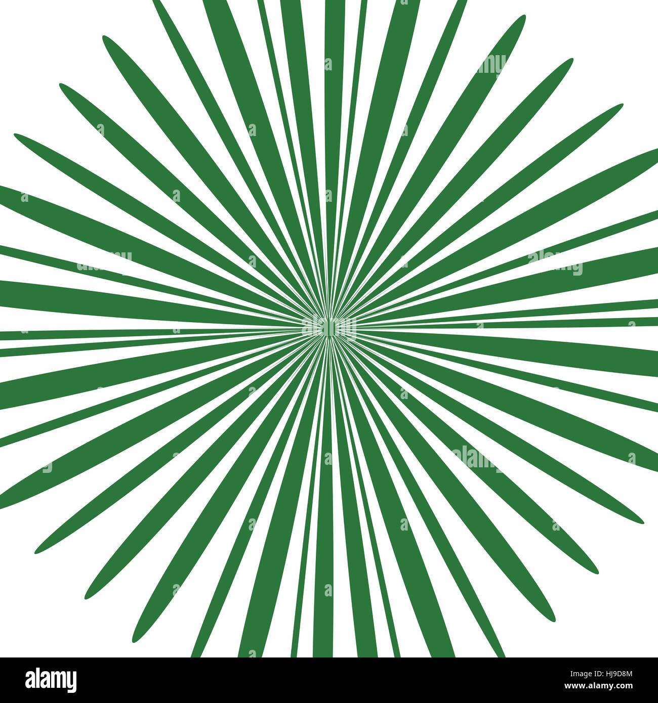 Radial green shape isolated on white background. Square with distorted ...