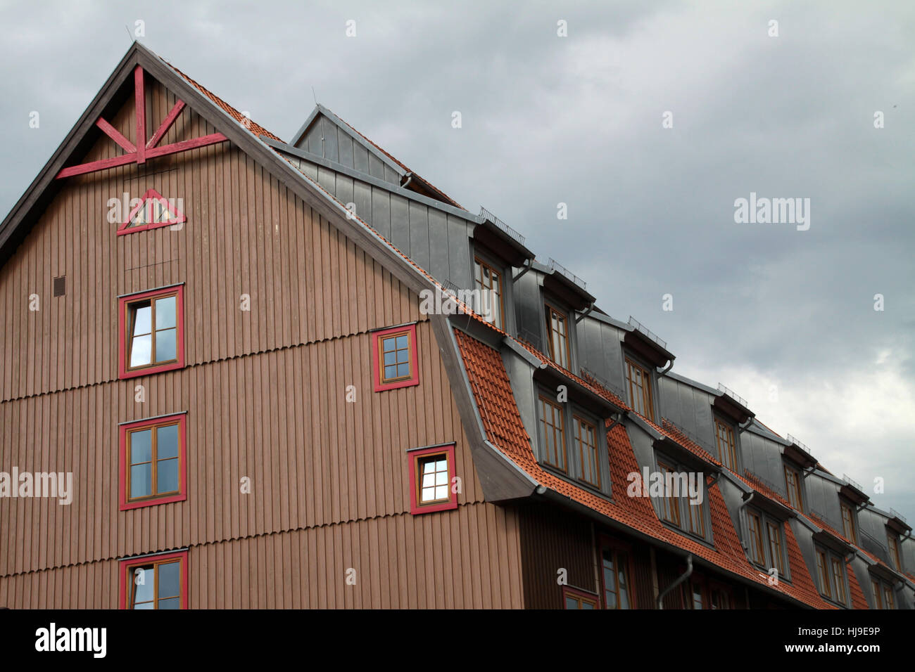 modern house with dormer windows Stock Photo - Alamy