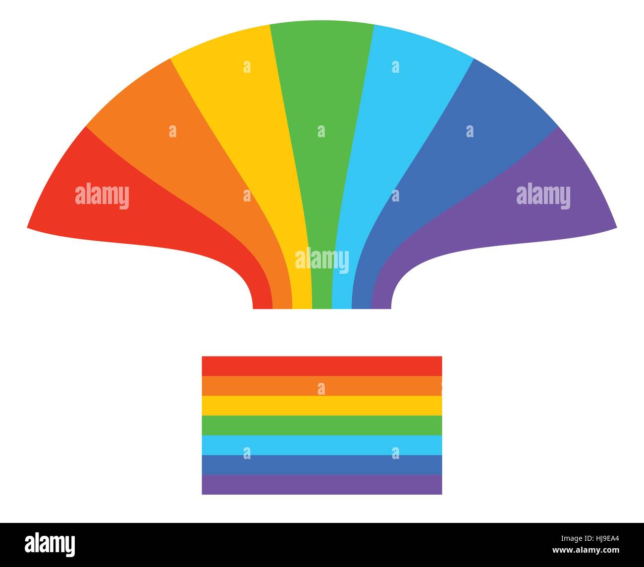 Rainbow shape with tweaked and regular version (Regular is repeatable ...