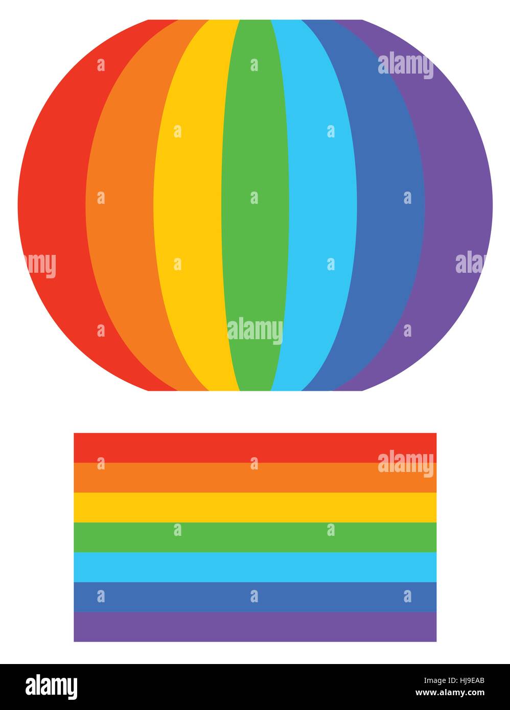 Rainbow shape with tweaked and regular version (Regular is repeatable ...