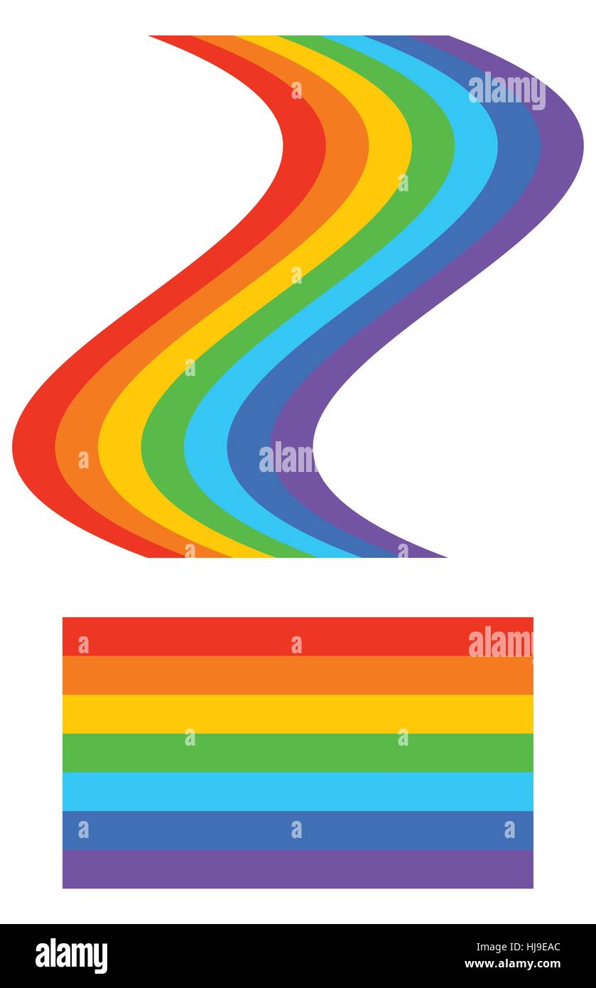Rainbow shape with tweaked and regular version (Regular is repeatable ...