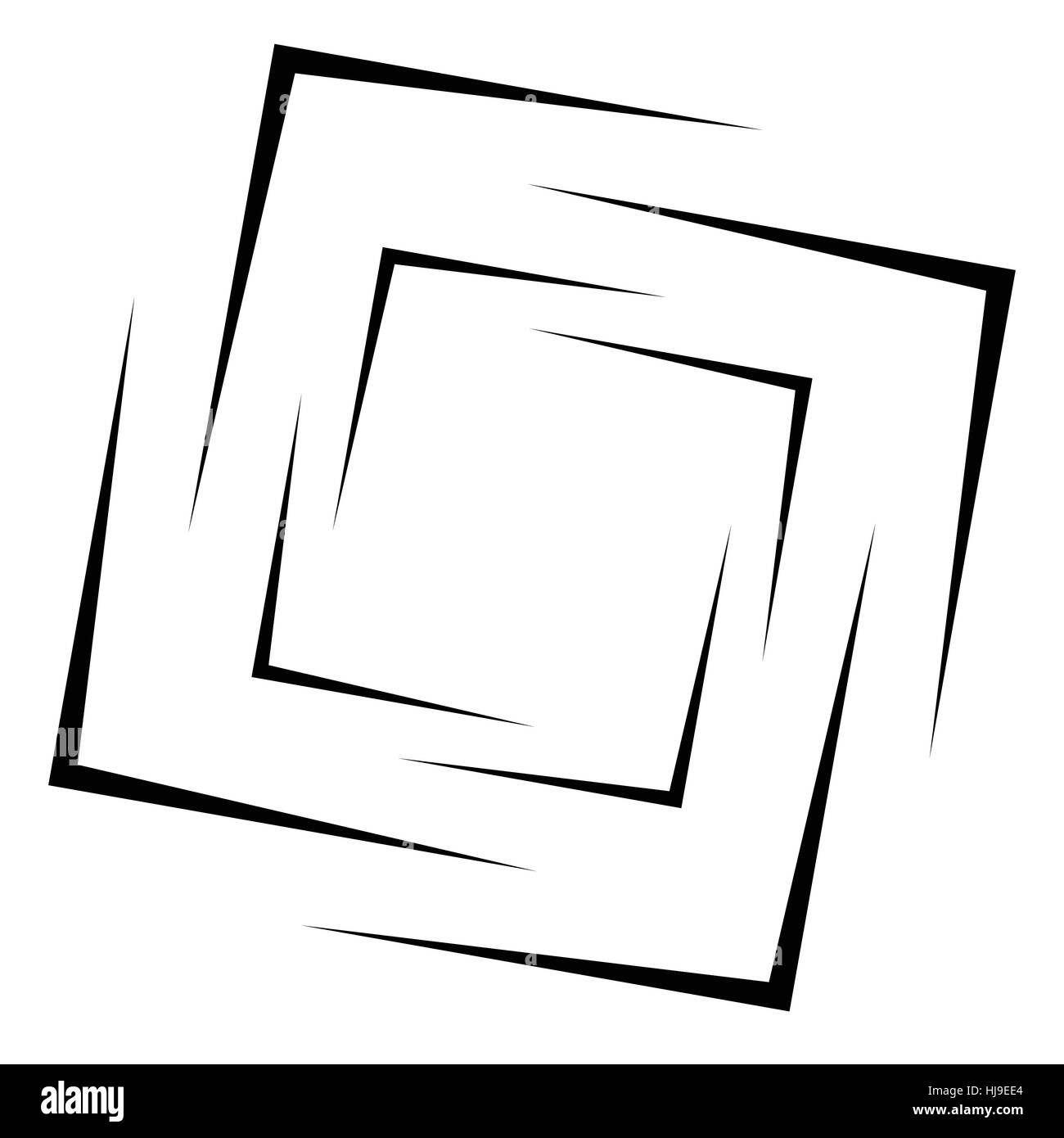 Square frame - border element isolated on white Stock Vector Image ...