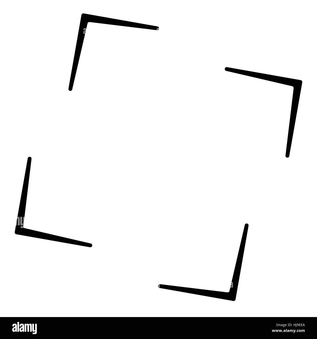Square frame - border element isolated on white Stock Vector Image ...