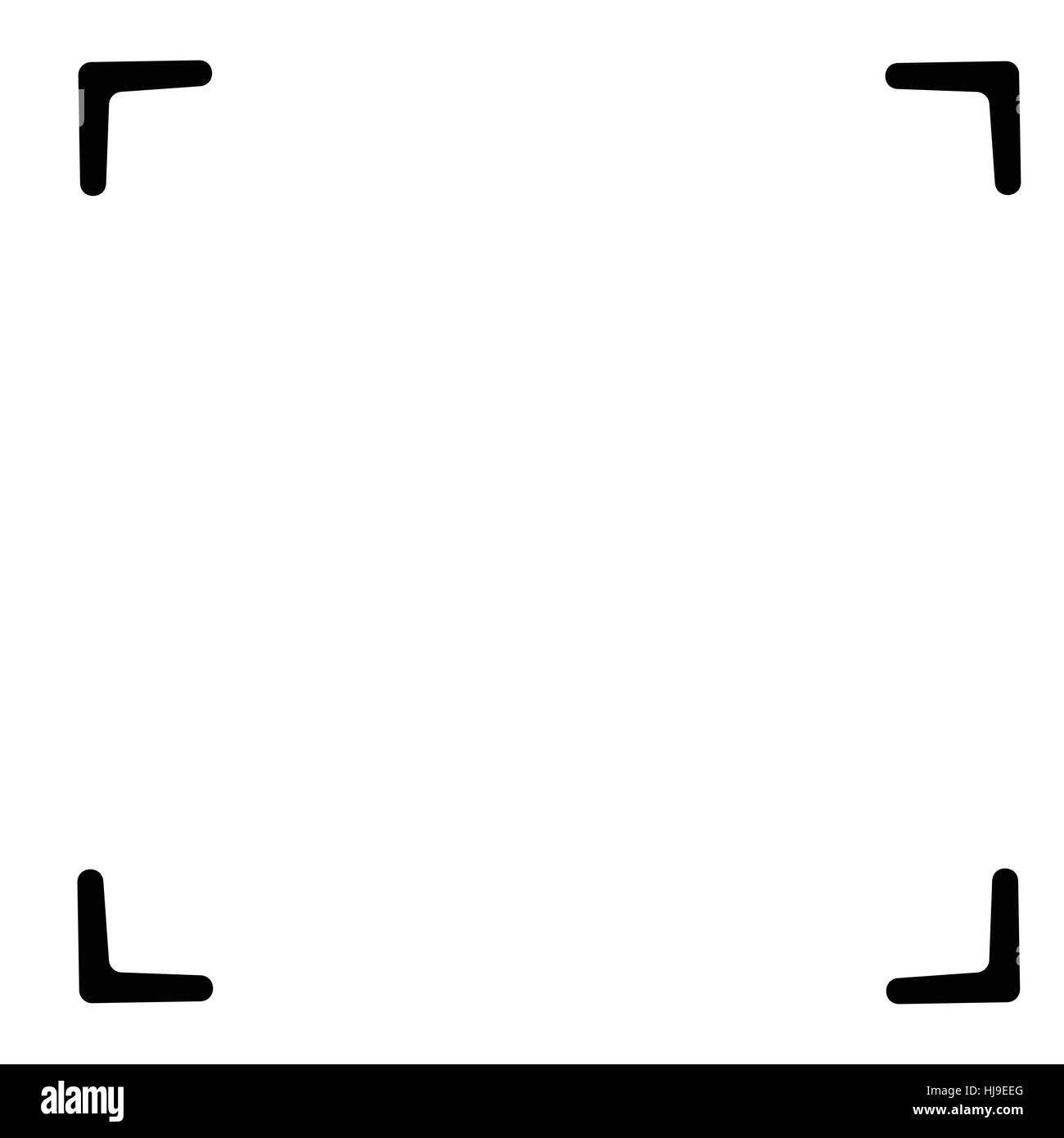 Square frame - border element isolated on white Stock Vector Image ...