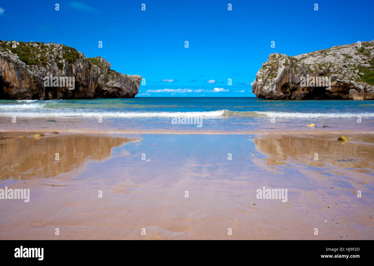 beach, seaside, the beach, seashore, spain, caves, humans, human beings ...