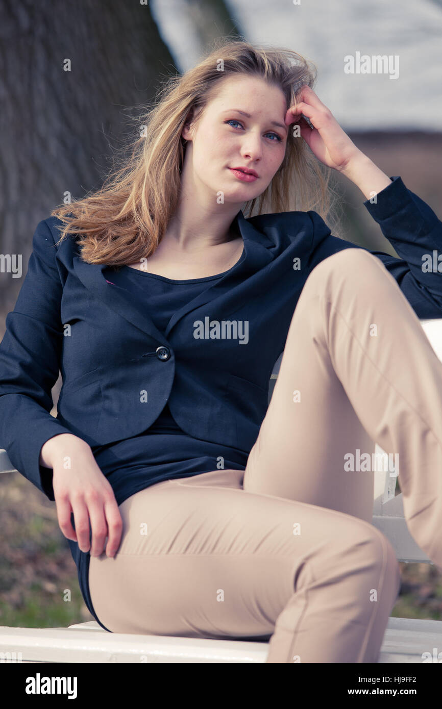 portrait in park Stock Photo - Alamy