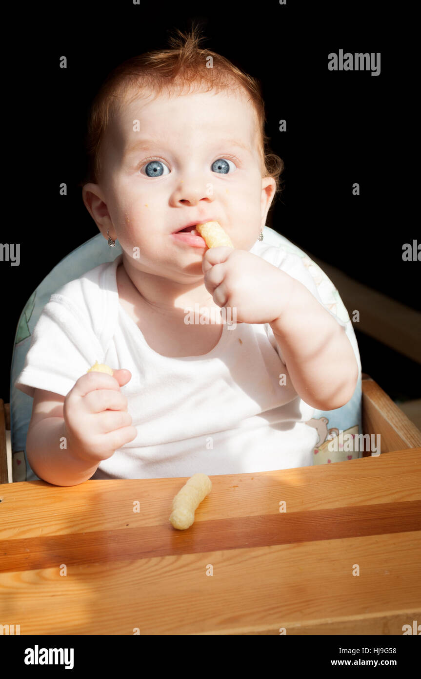 baby, corn, funny, crumb, put, sitting, sit, crumbs, maddening, pert ...