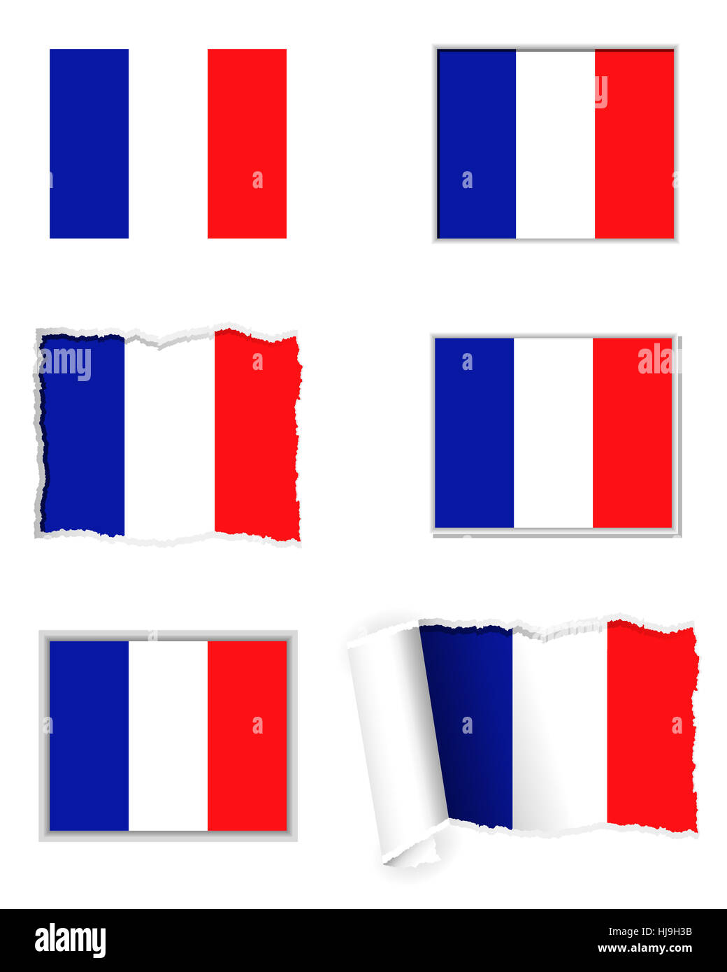 Fahnen Set Frankreich Stock Photo - Alamy