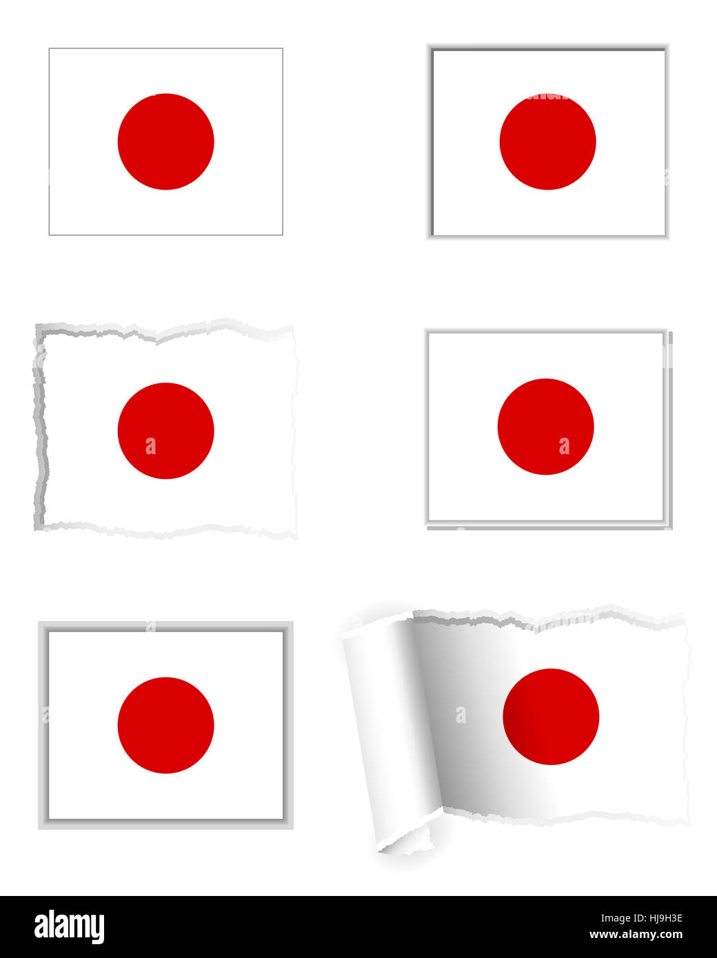 Fahnen Set Japan Stock Photo - Alamy