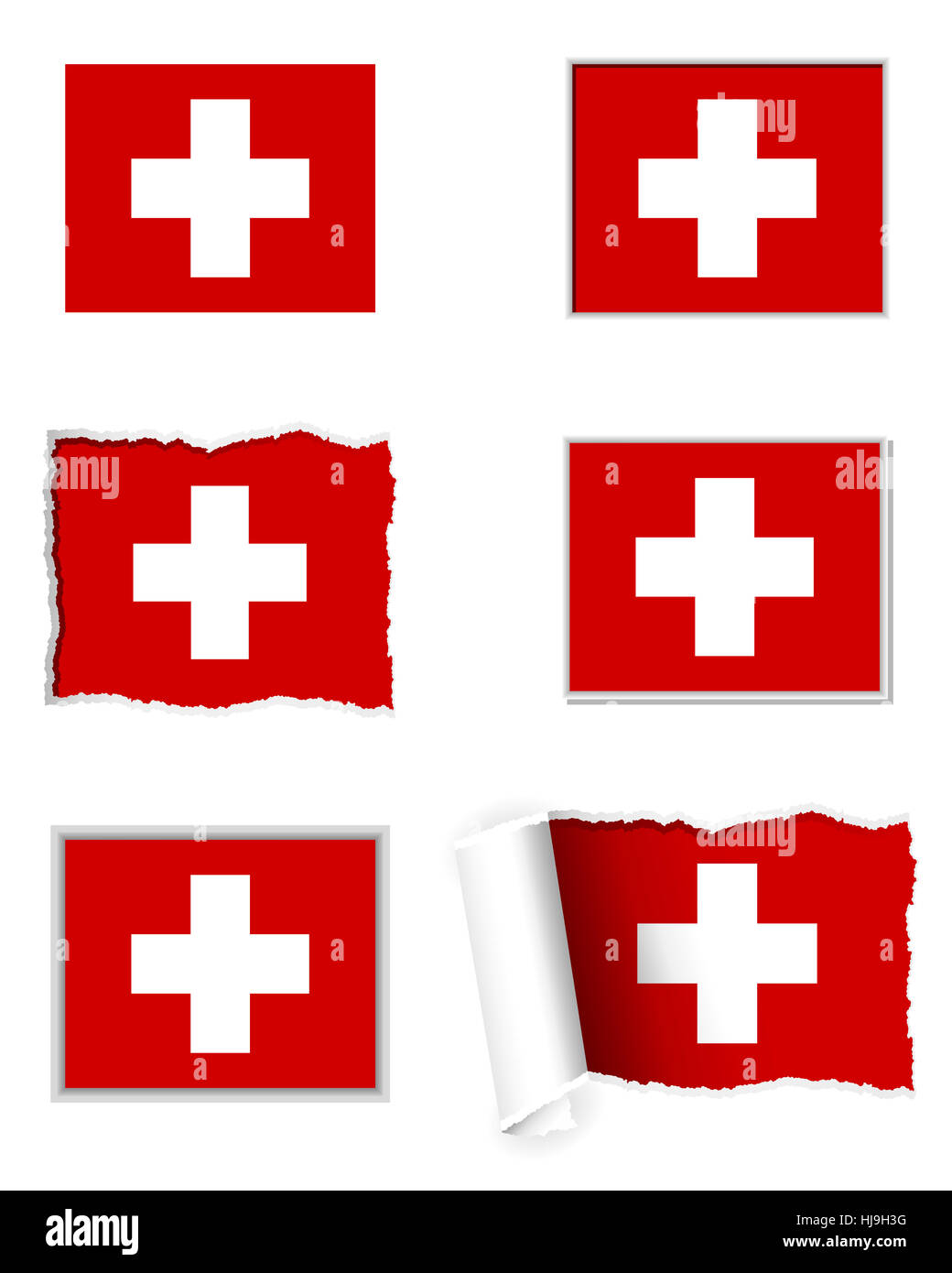 Fahnen Set Schweiz Stock Photo - Alamy