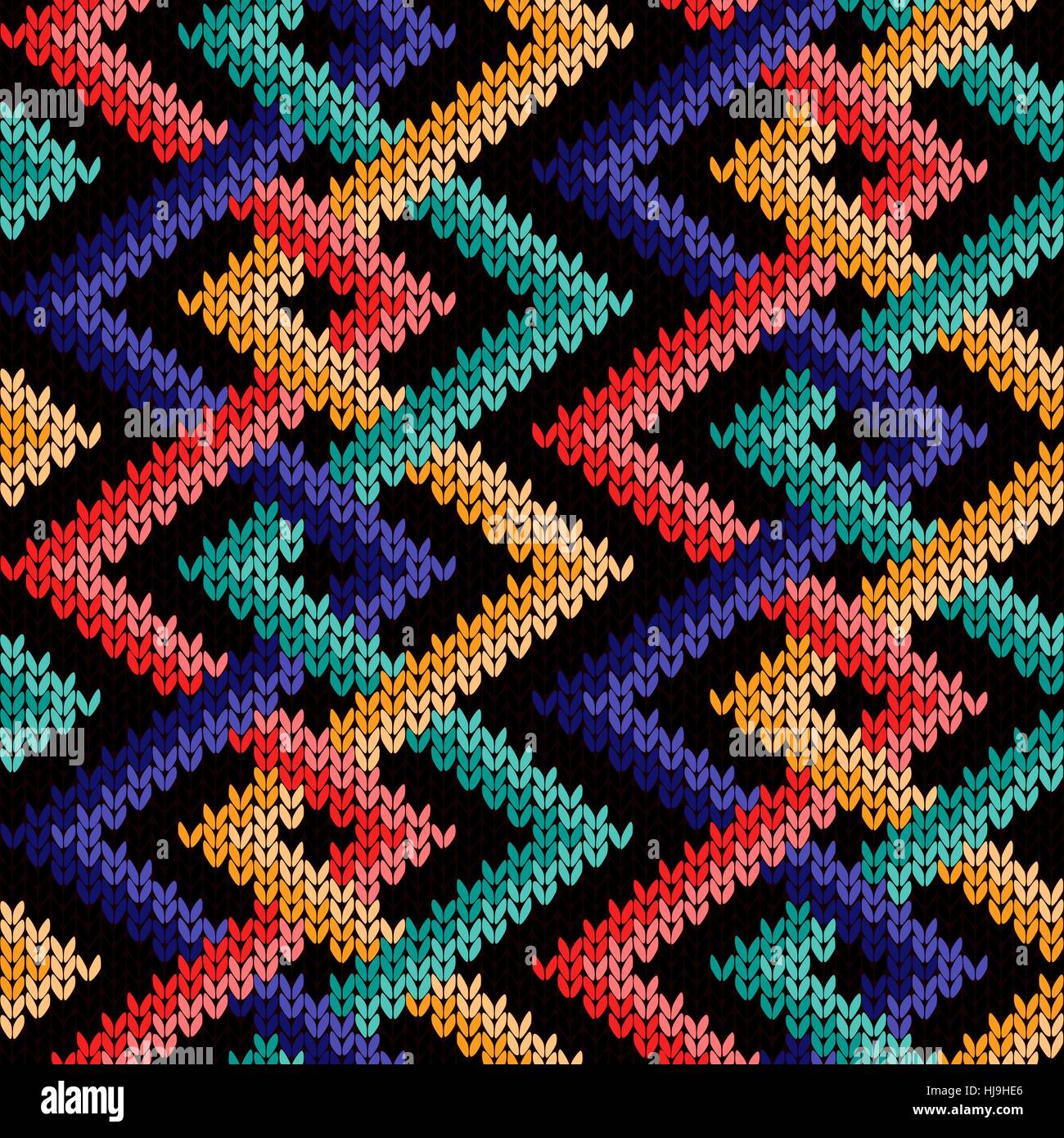 Intertwining geometric lines in red, pink, beige, orange, turquoise and ...