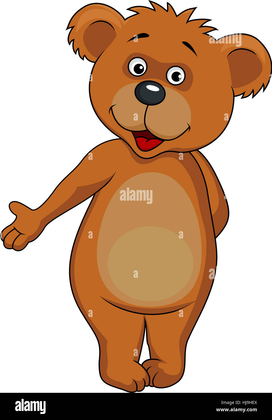 mammal, bear, cub, baby, cartoon, presenting, maddening, pert ...