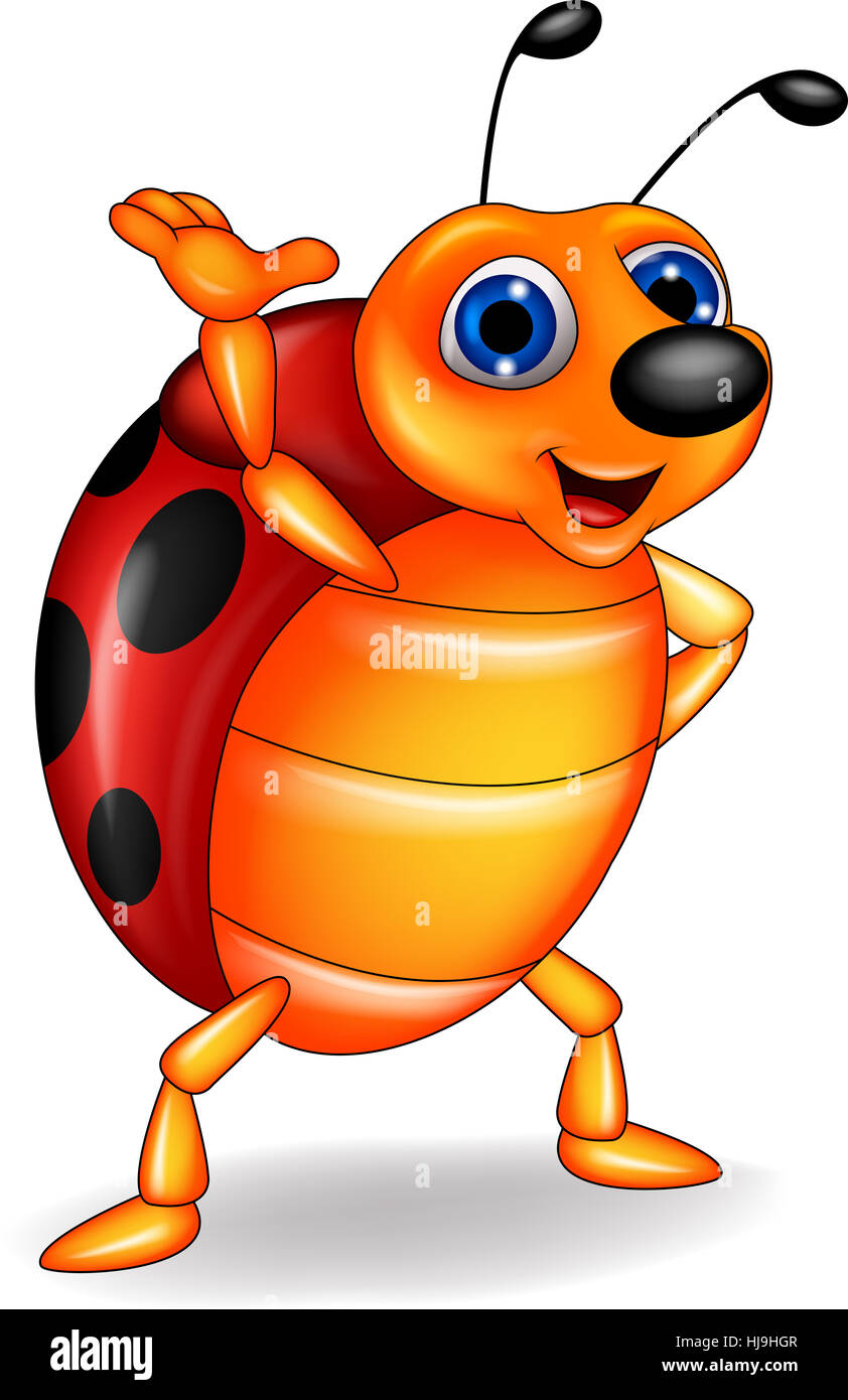 Cartoon ladybug waving hand hi-res stock photography and images - Alamy