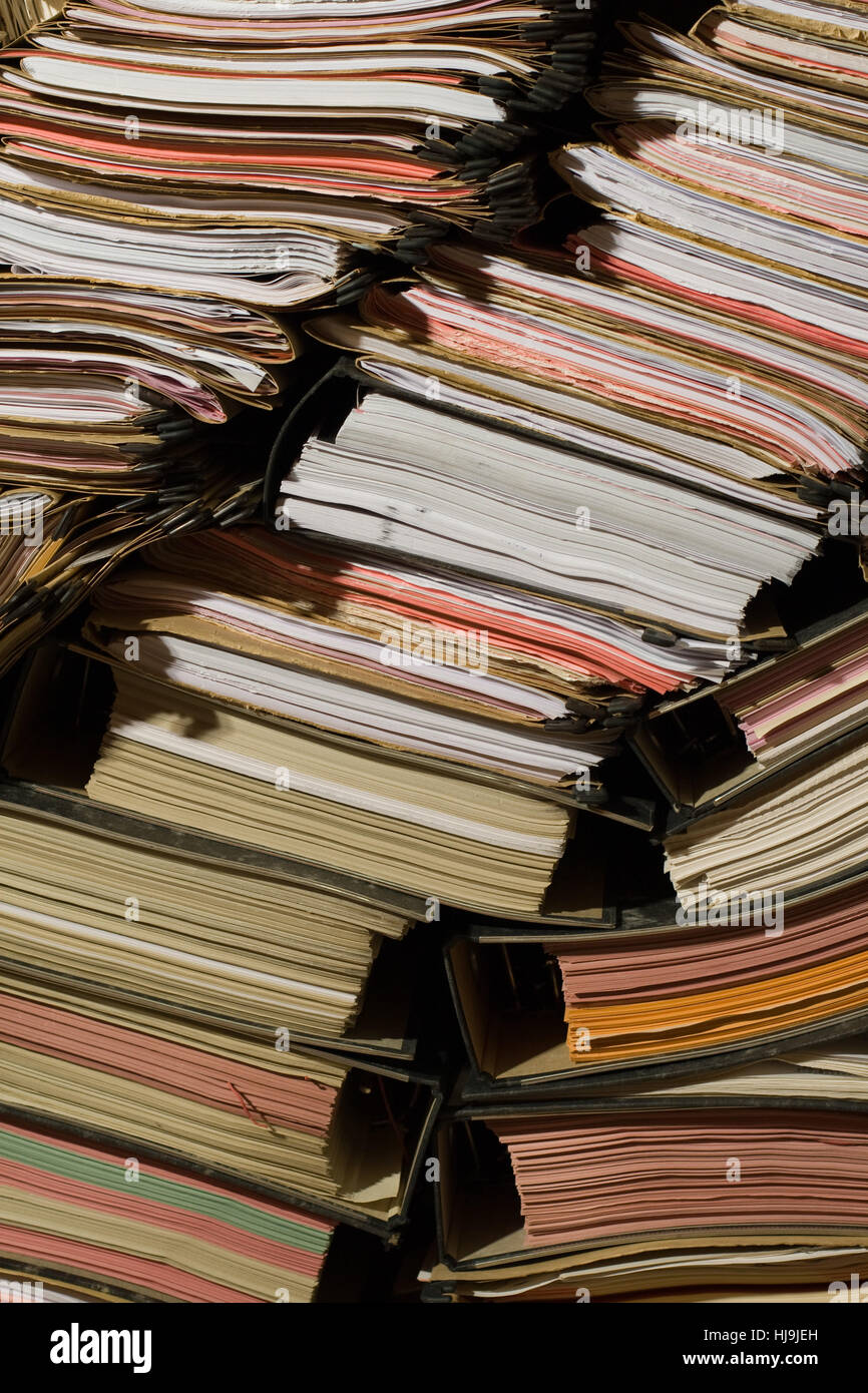 chaos, stack, file, archives, records, paper stack, sheet of paper ...