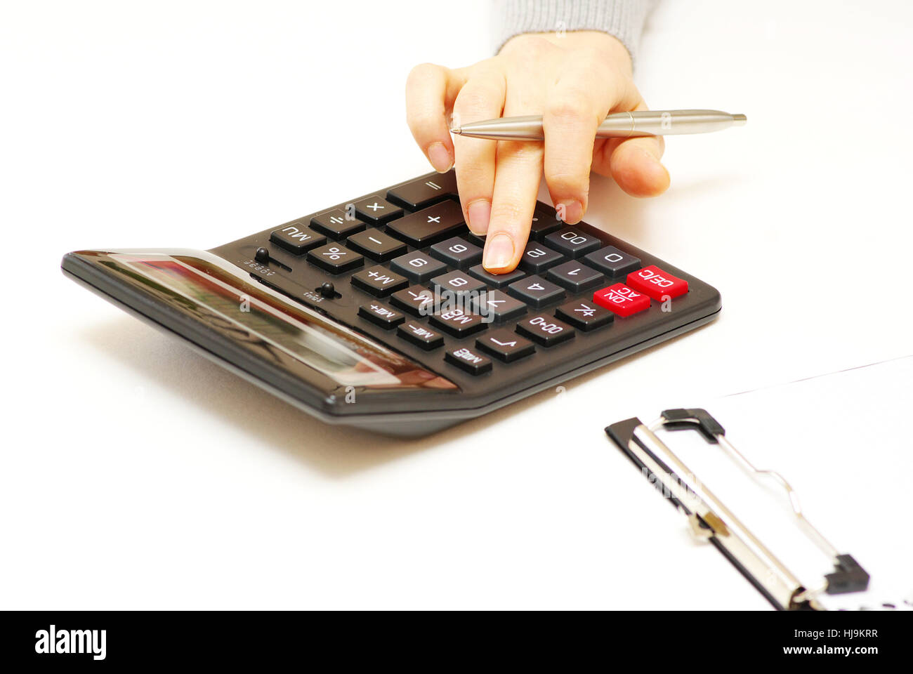calculation, finger, object, education, isolated, closeup, calculator ...