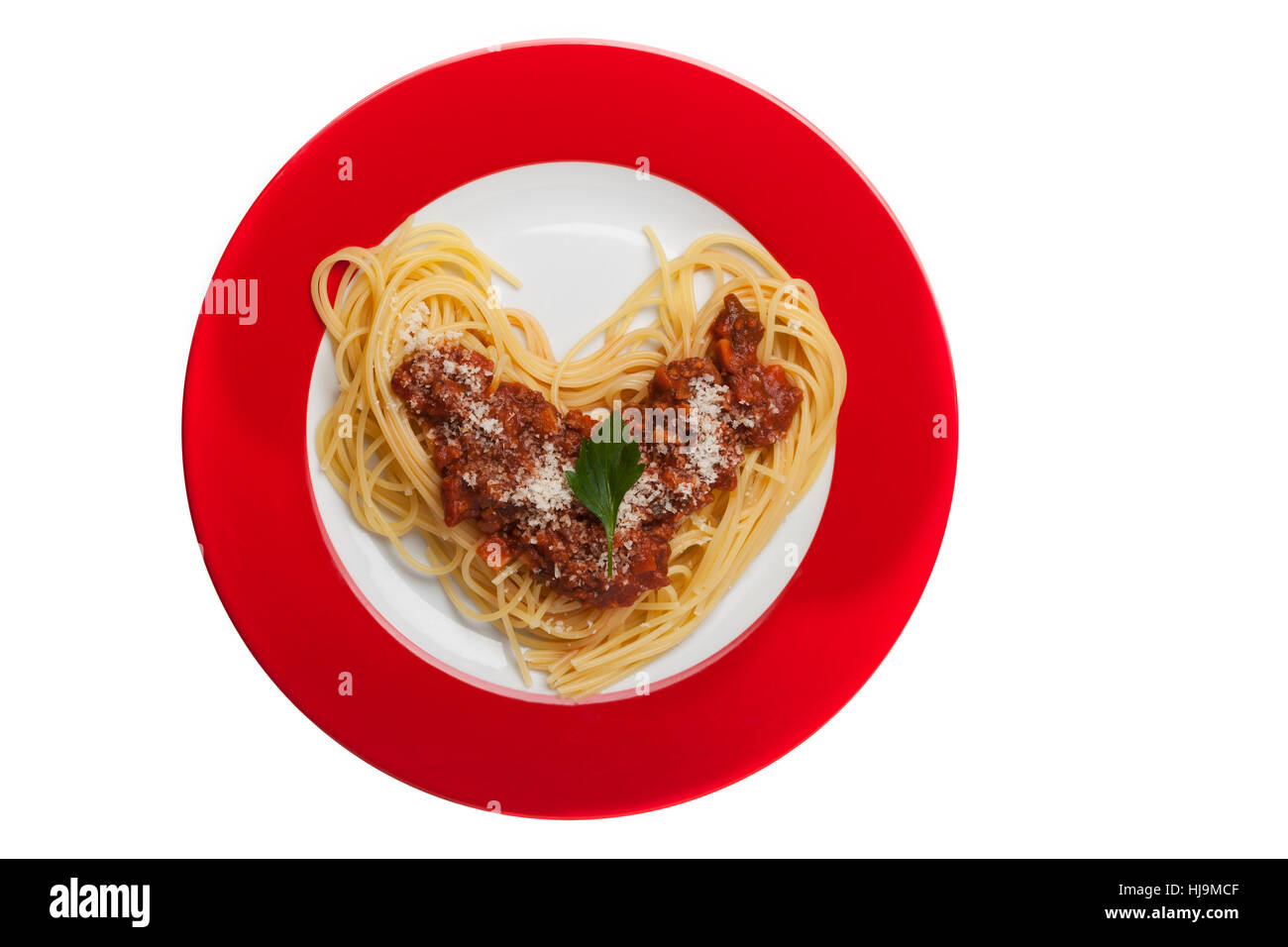 heart-shaped spaghetti on a plate Stock Photo - Alamy